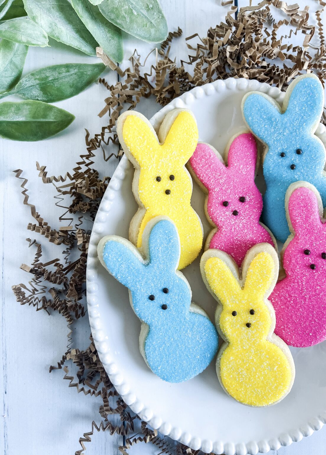 Easter Peeps Bunny Sugar Cookies - The Frosted Kitchen