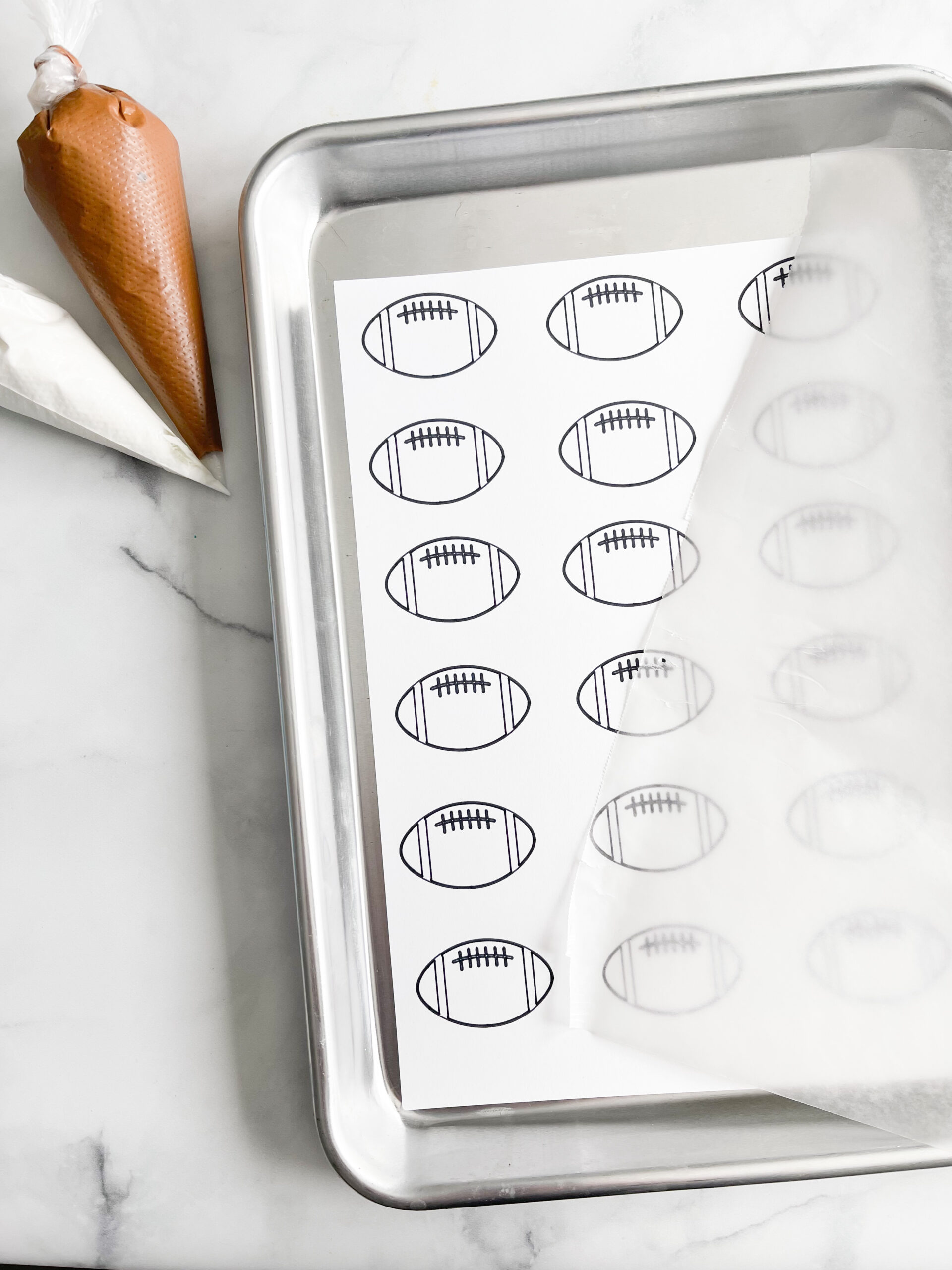 Football Sugar Cookies - The Frosted Kitchen